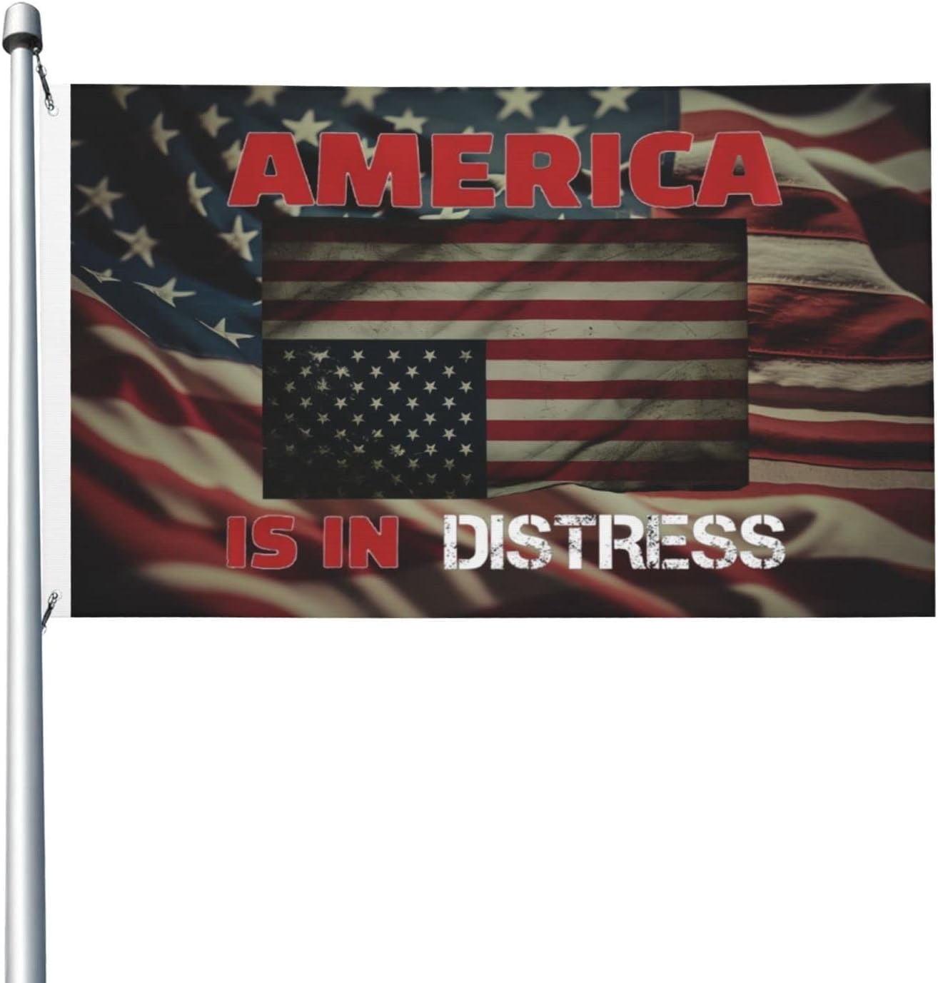 Double Sided Upside Down American America In Distress Decoration Flag ...