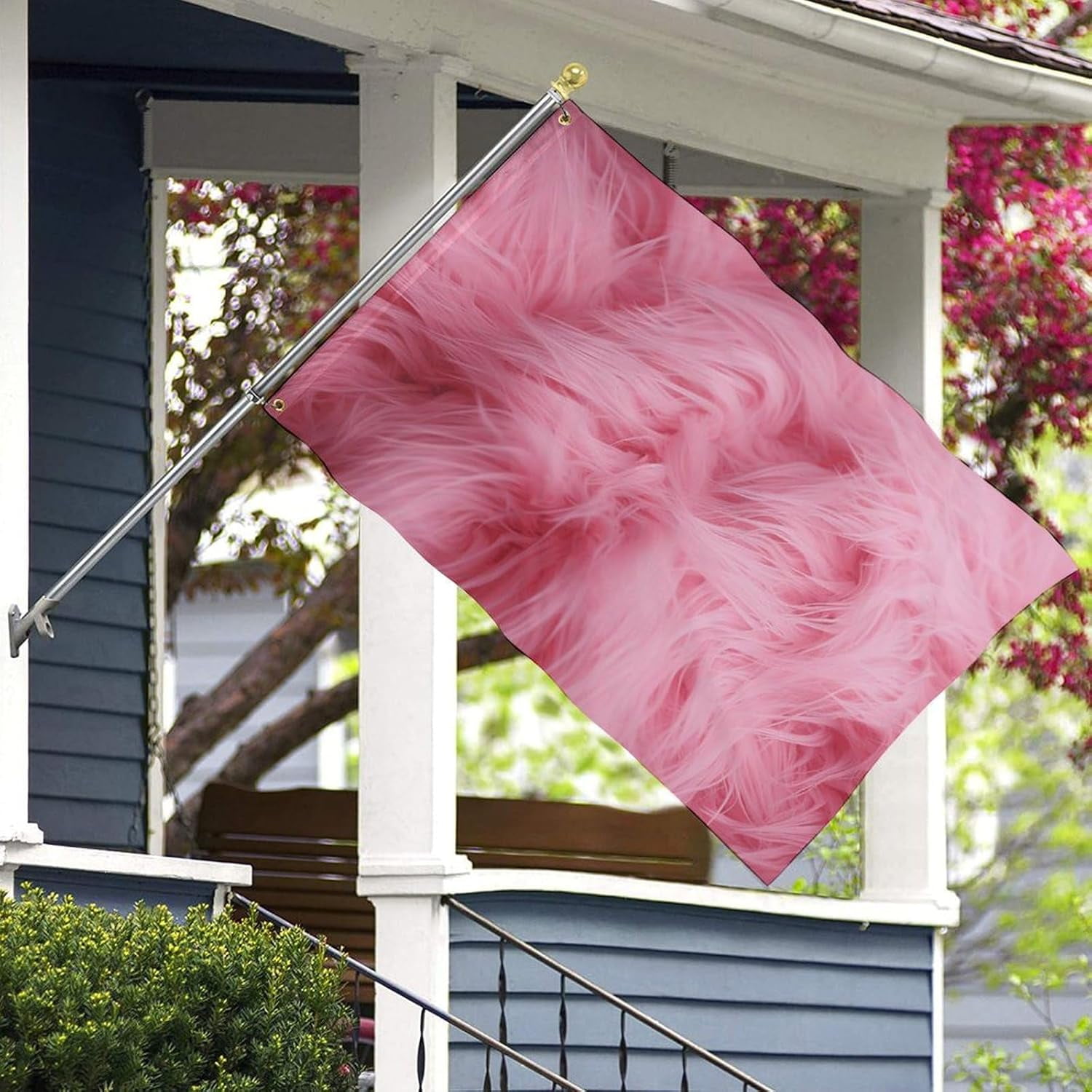 Double Sided Velvet Furry Textured Pattern Garden Yard Flags in ...