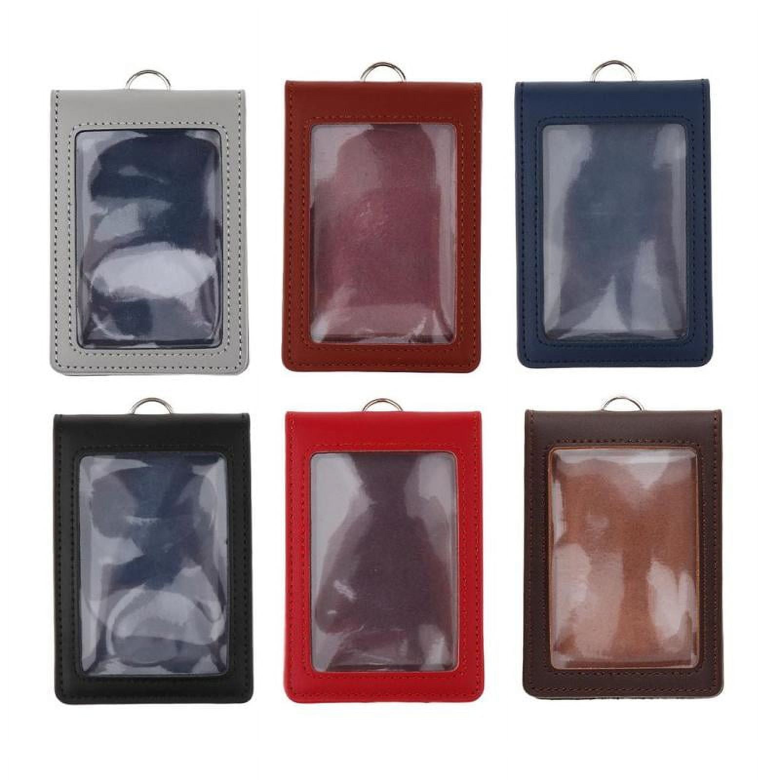 Double Sided Vertical ID Card Badge Holder Holds Two Photo ID Card ...