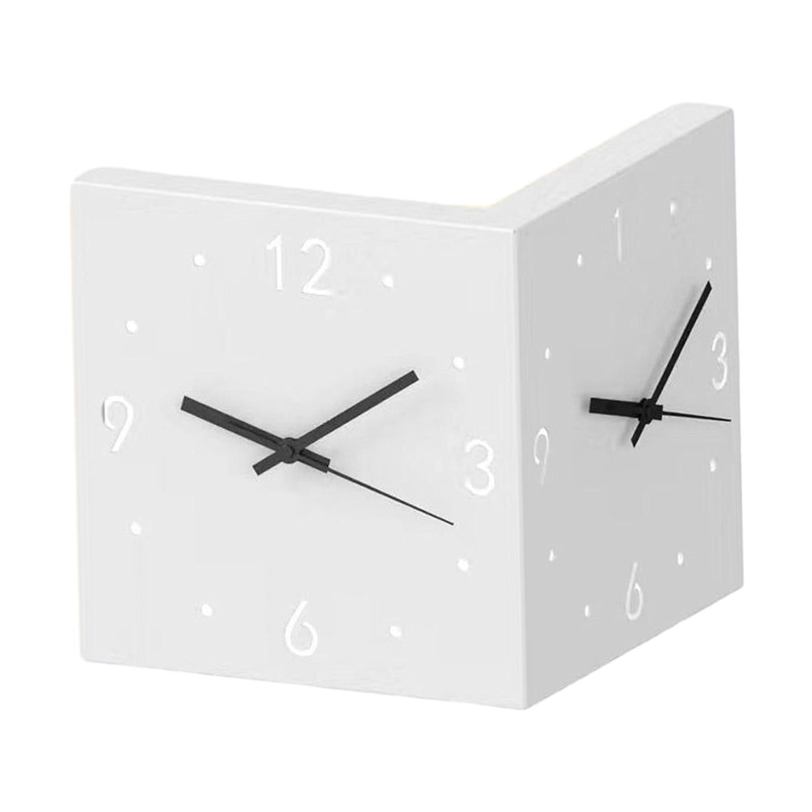 Double Sided Wall Clock, Corner Clock Night Light, Decorative Clocks ...