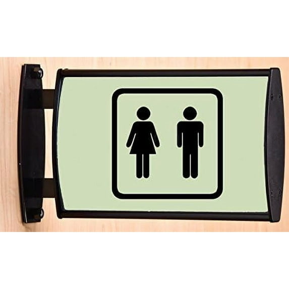 Double-Sided Wall Sign with Curved Design for9 x 5.75-Inch Graphics ...