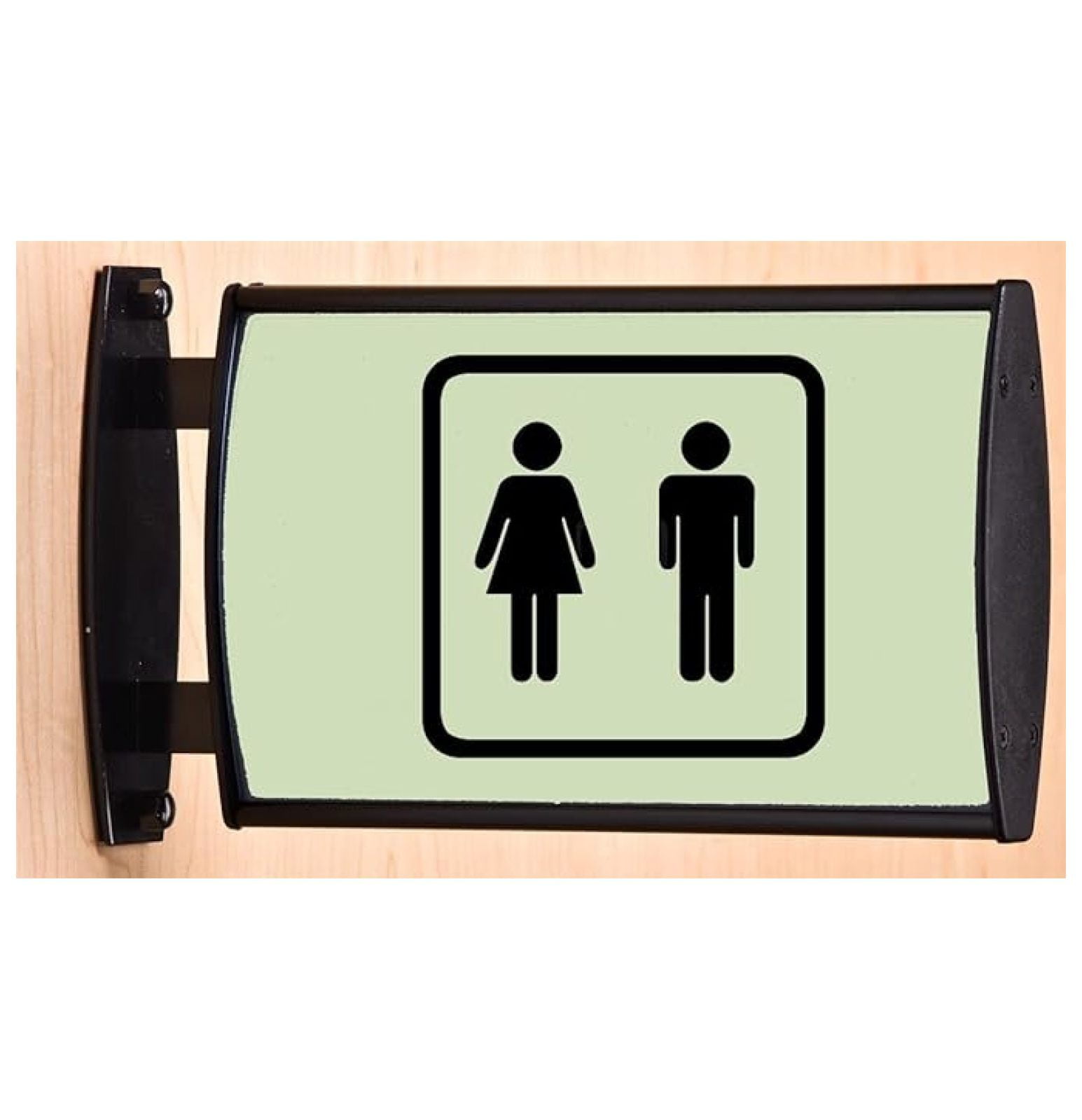 Double-Sided Wall Sign with Curved Design for9 x 5.75-Inch , Vertical ...