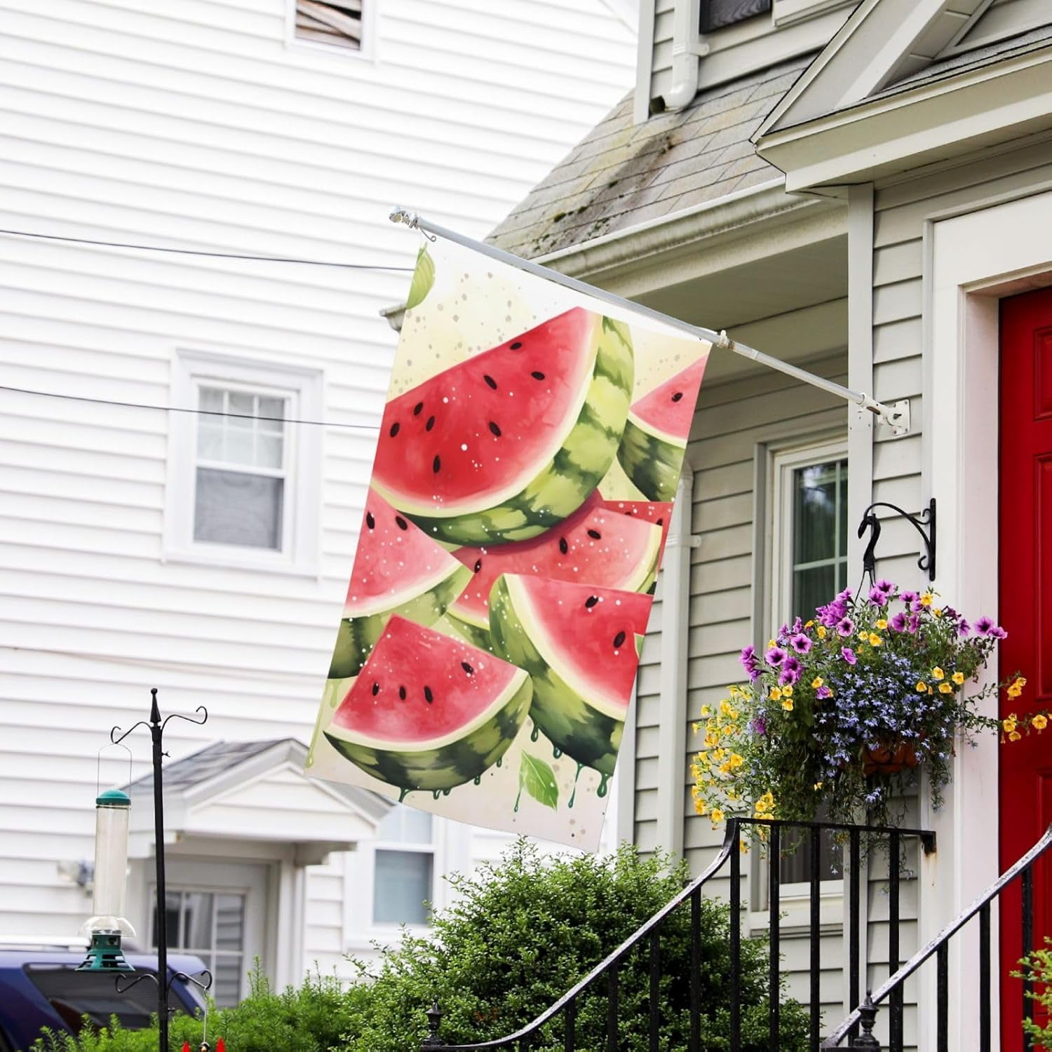 Double Sided Watermelon Fresh Fruit Garden Yard Flags Greeting Banner ...