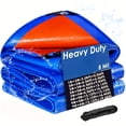 Double Sided Waterproof Sunscreen Tarpaulin Thick PE Material Weather ...