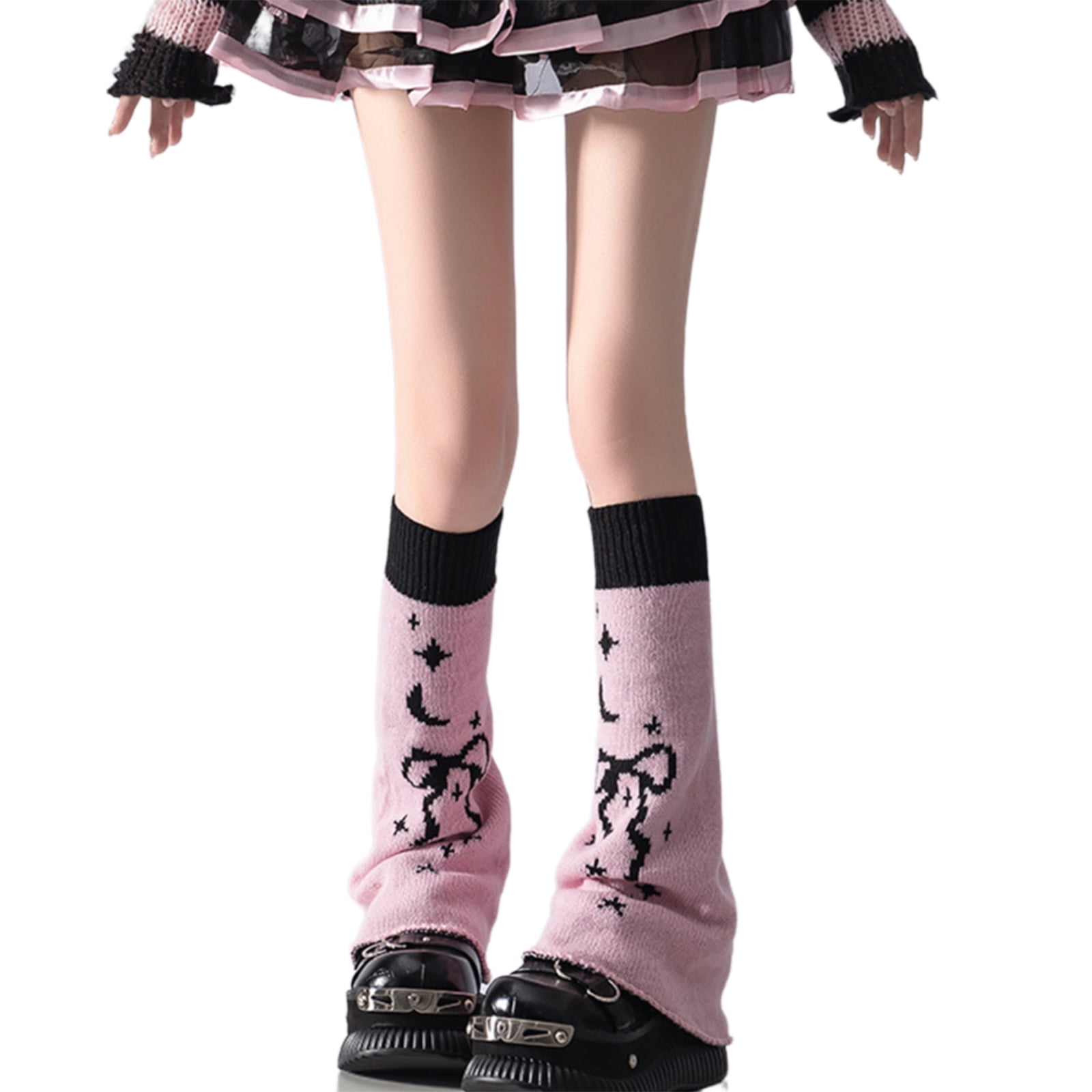 Double Sided Wear Butterfly Bows Graphics Leg Warmers for Girl's ...