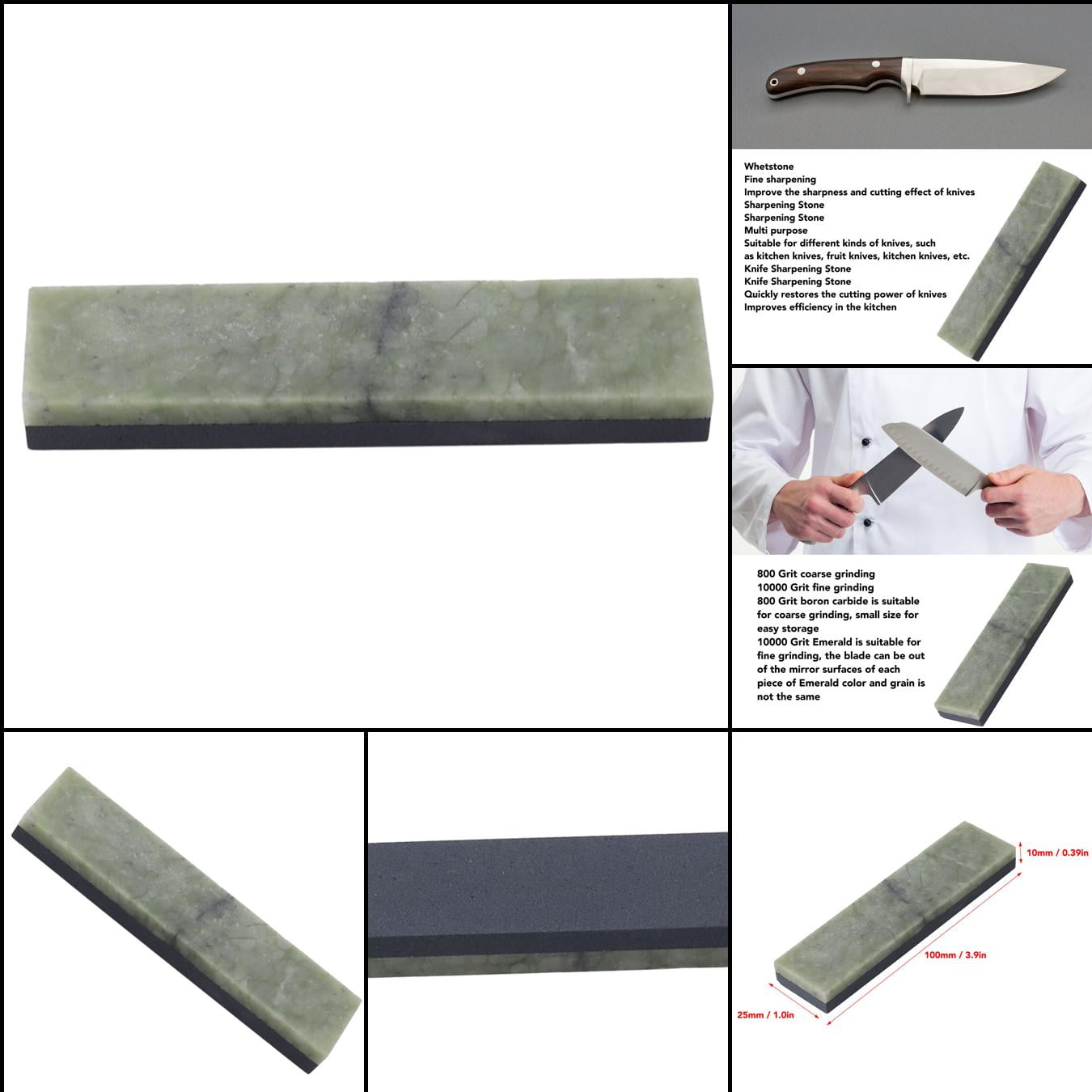 Double Sided Whetstone - 800/10000 Grit Knife Ening Stone For A Edge - Walmart.com