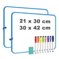 Double-Sided White Board 16x12 inch, Ultra-Thin 0.3" Portable A3 Mini ...