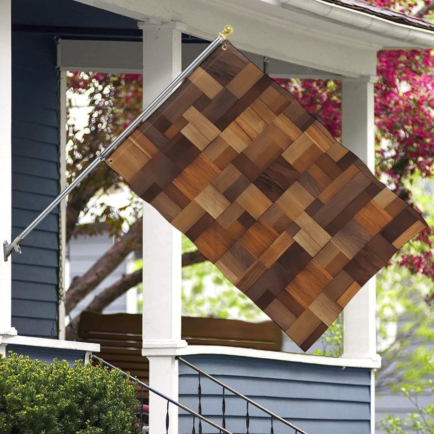 Double Sided Wood Garden Yard Flags in Greeting Banner Fade Resistant ...