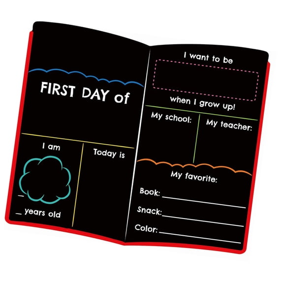 Double Sided Wooden Chalkboard Student Message Board for Classroom Home ...