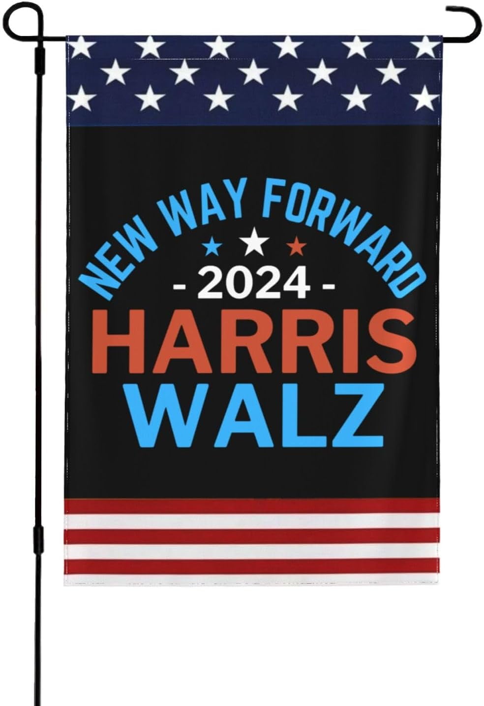 Double Sided Yard Flag Harris Walz 2024 New-Way Forward Garden Flag ...