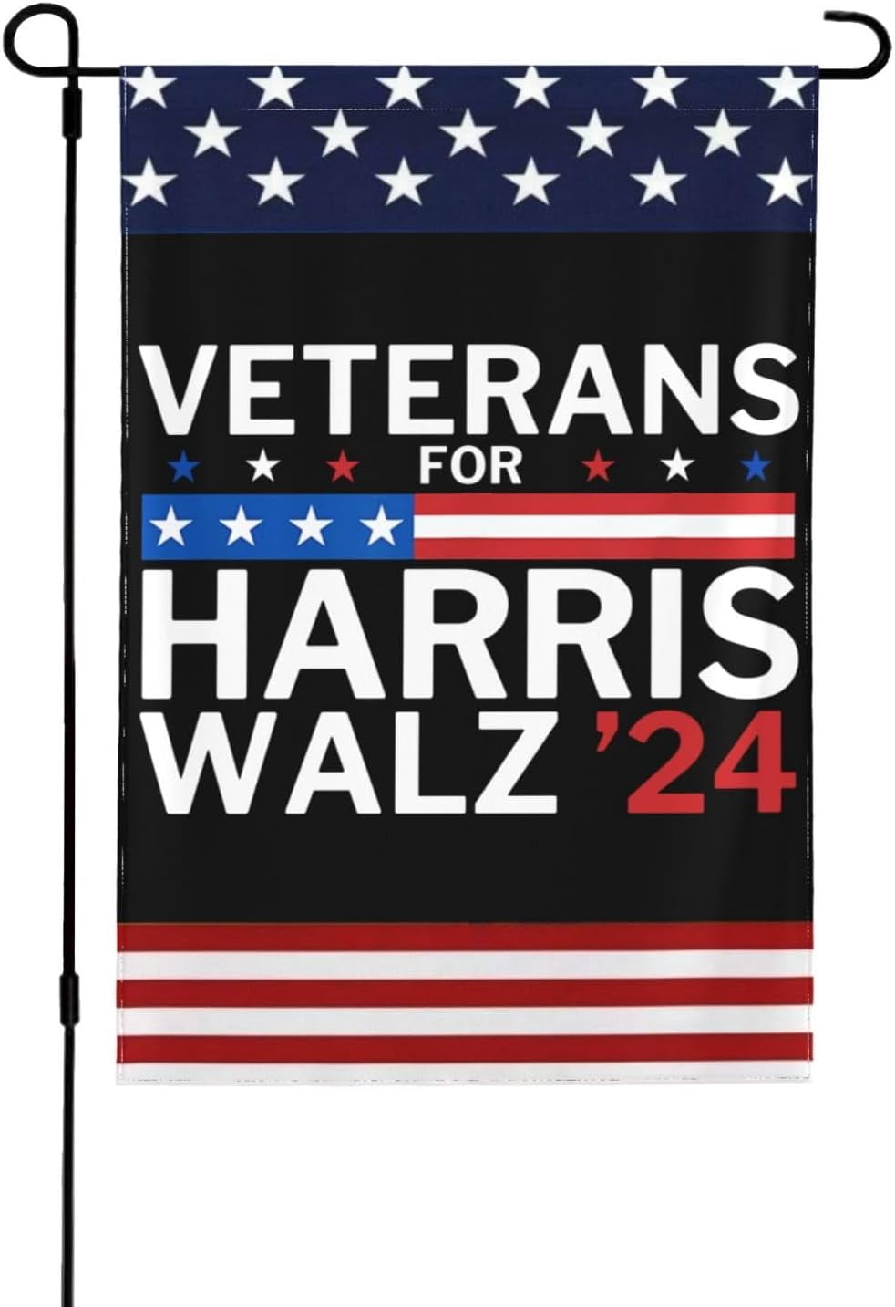 Double Sided Yard Flag Veterans For Harris Walz 2024 Garden Flag ...