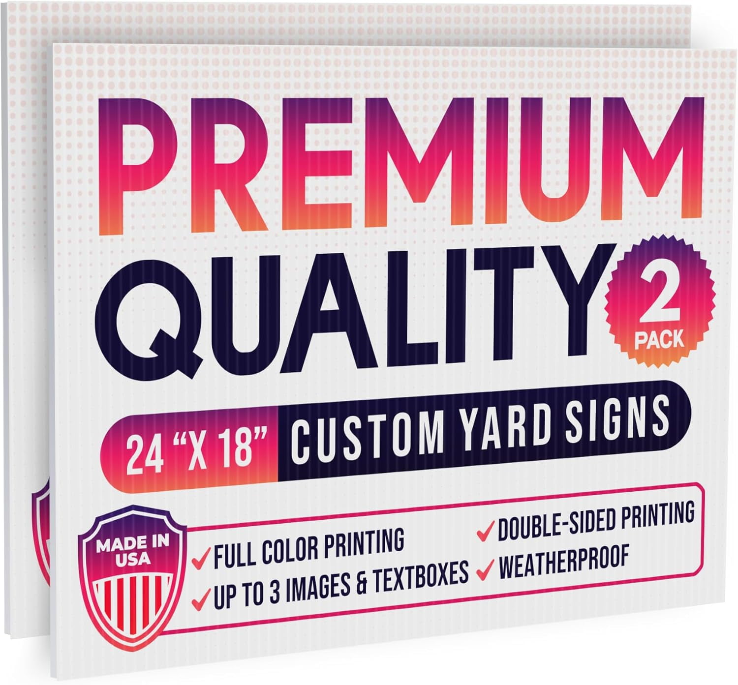 Double Sided Yard Signs, Yard Signs with Full Color Print and Text ...