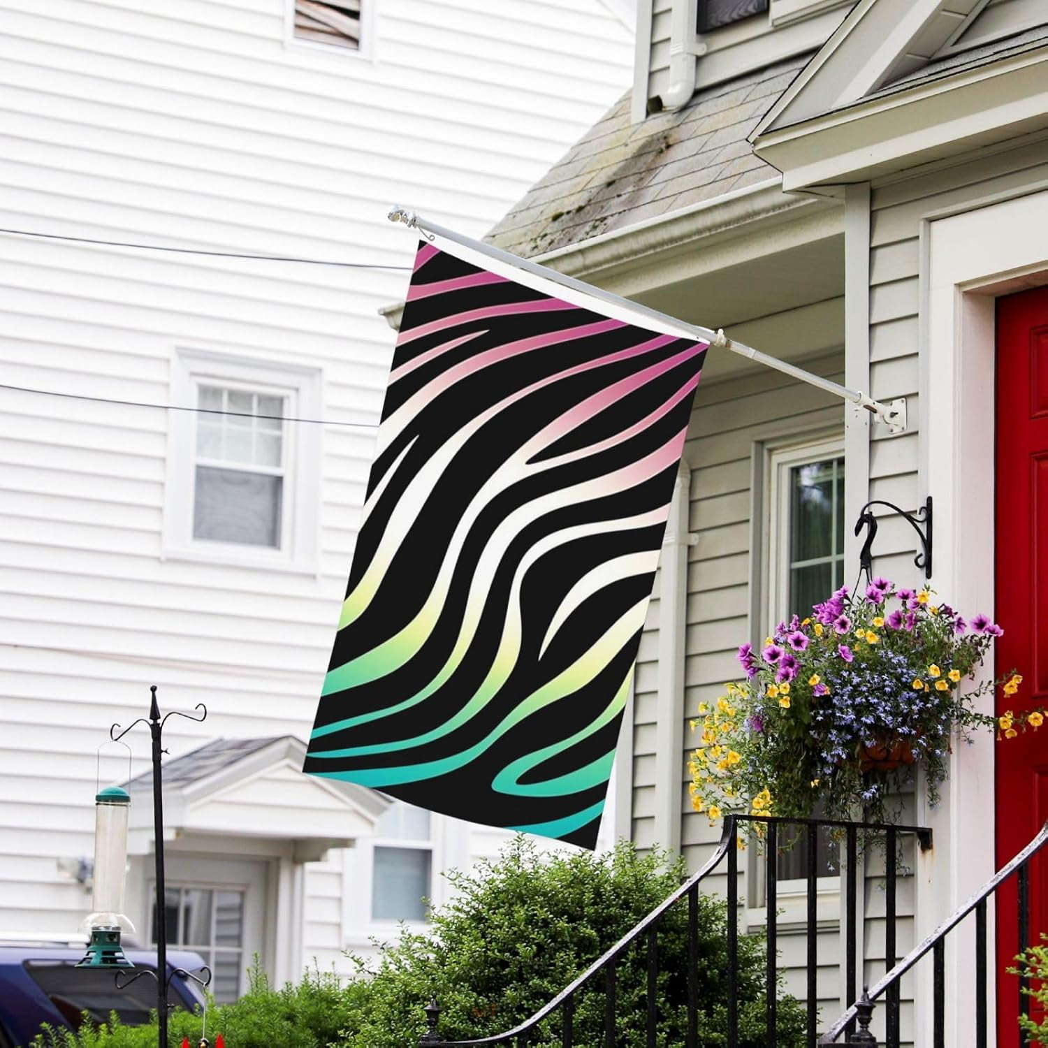 Double Sided Zebra Garden Yard Flags Greeting Banner Fade Resistant ...