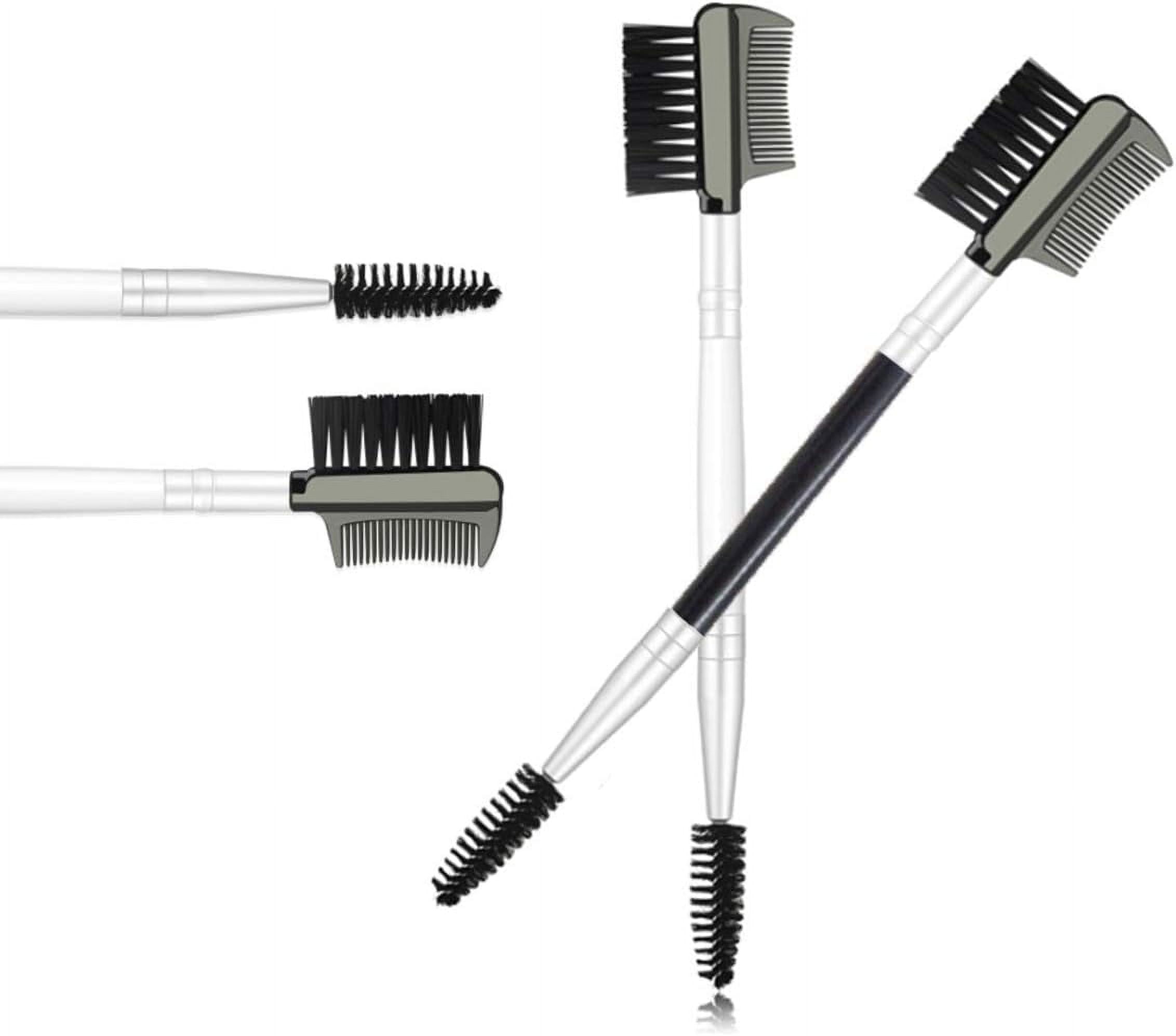 Trinyaa Double-Sided Brow Comb, 3 in 1 Wooden Lash Groomer, Eyebrow ...