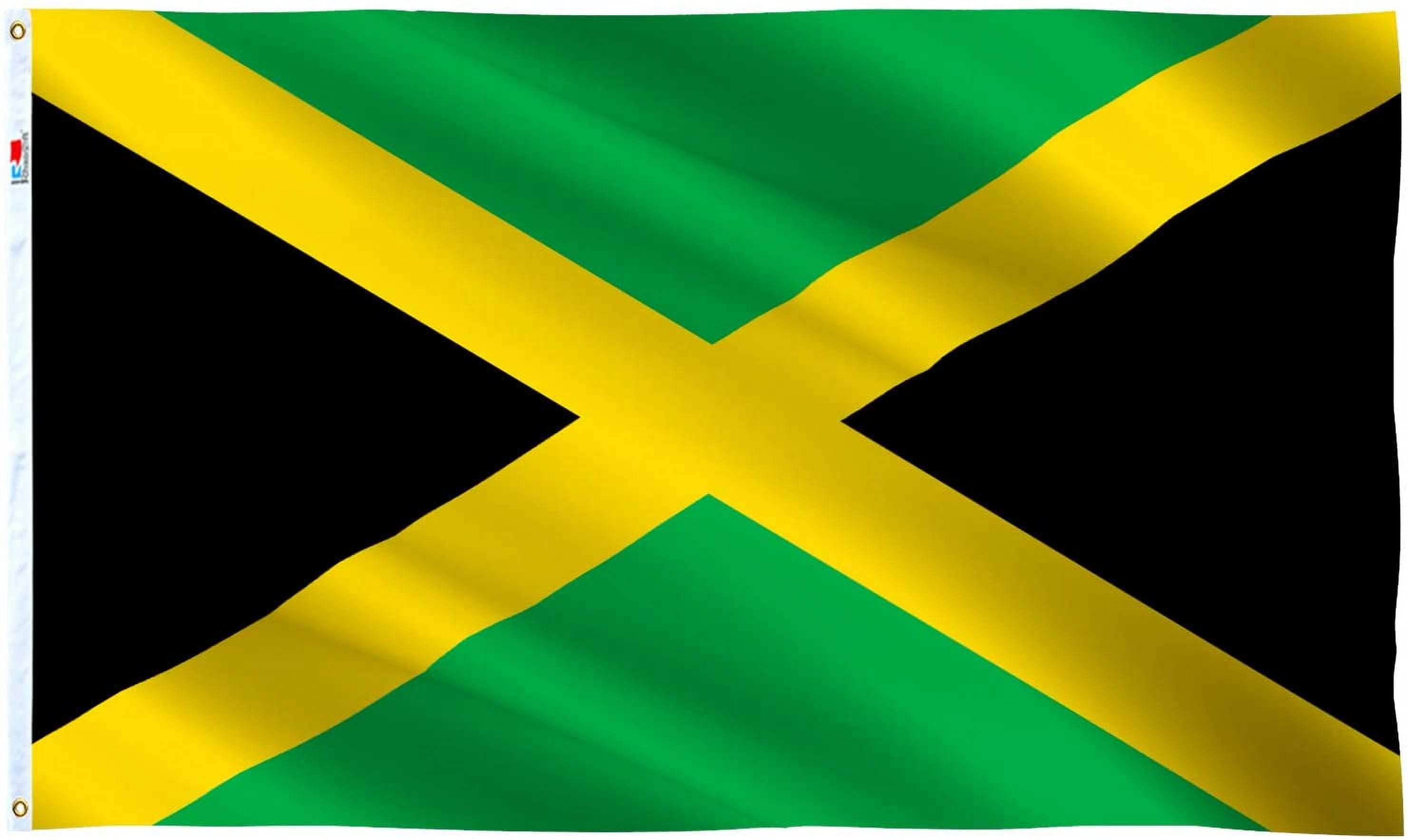 Double Sides Jamaica Flag New- Large For Moderate Outdoor Indoor ...