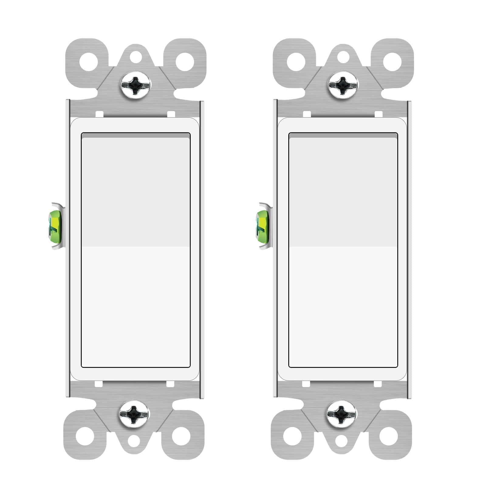 Double Single Pole Switch,GREENCYCLE 15Amp Decora Paddle Rocker Light ...