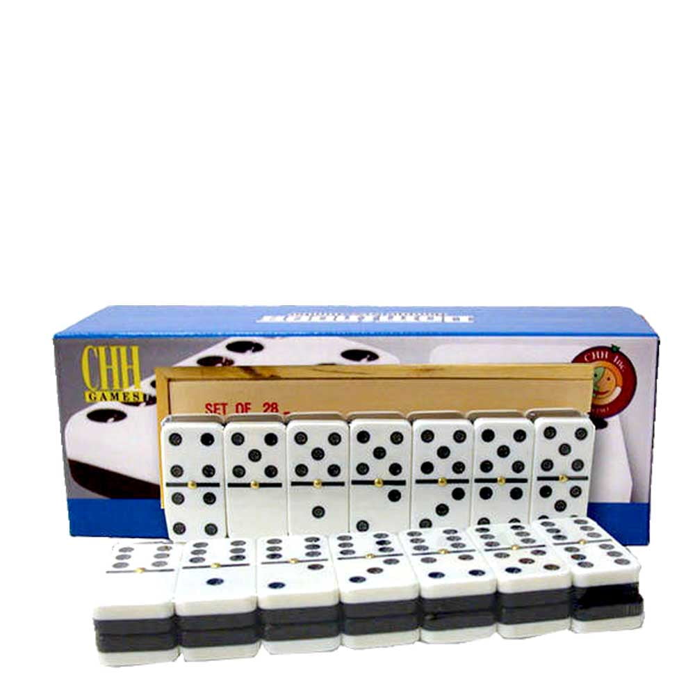 Double Six ACRYLIC Jumbo Size Two Tone Dominoes Set with Spinners ...