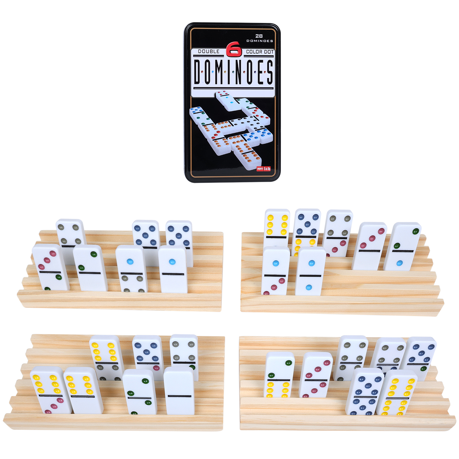 Double Twelve Mexican Train Dominoes in Tin - Walmart.com