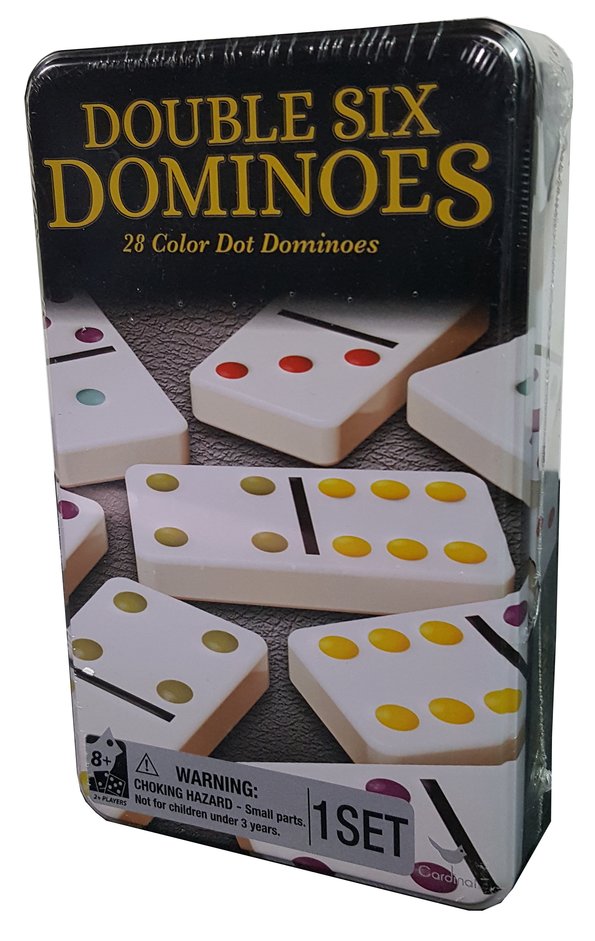 Double Six Dominoes in Tin, Tile Game for Kids and Adults Aged 8 and up ...