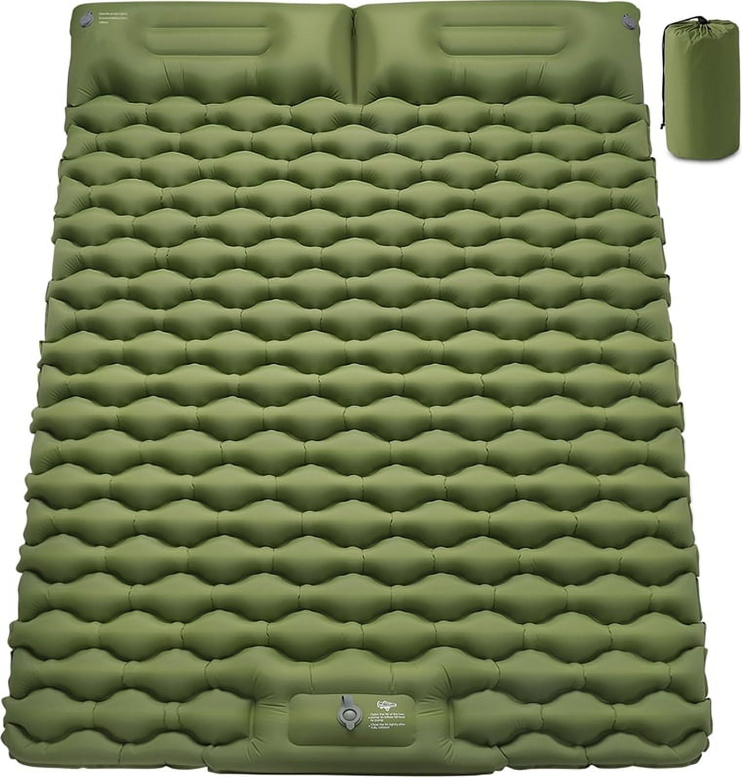 Double Sleeping Pad for Camping, 3.15'' Extra-Thick Inflatable Camping ...