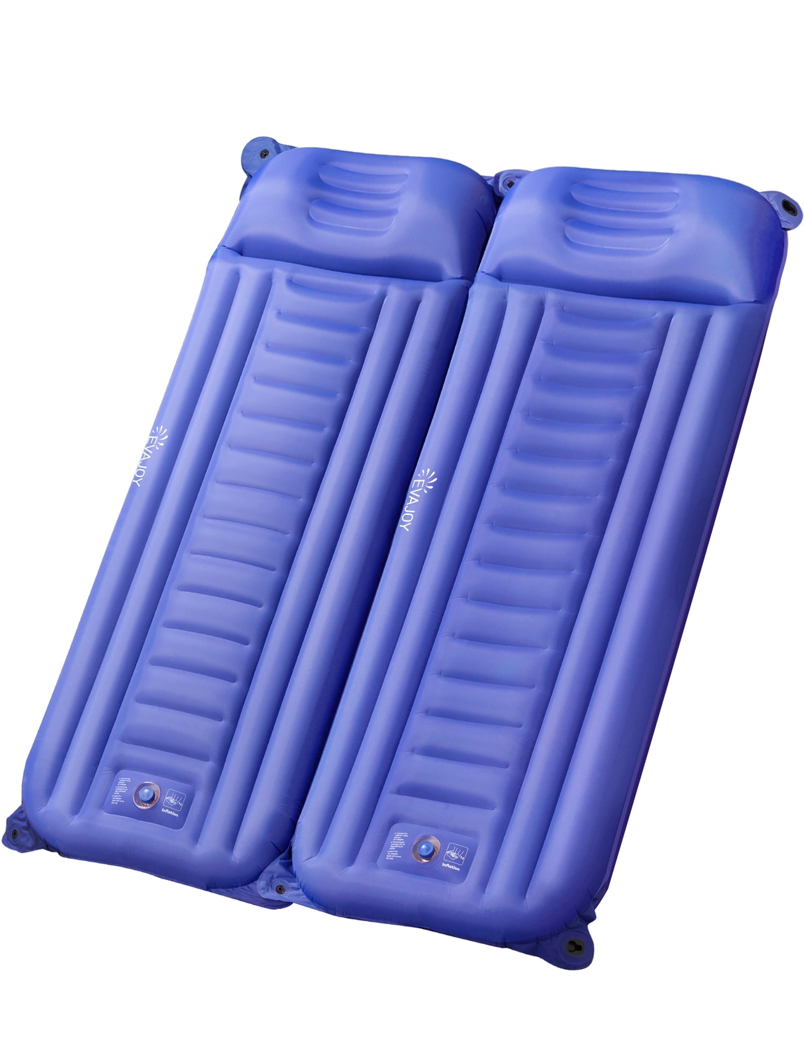 Double Sleeping Pad, Inflatable Lightweight Camping Pad, with Built-in ...