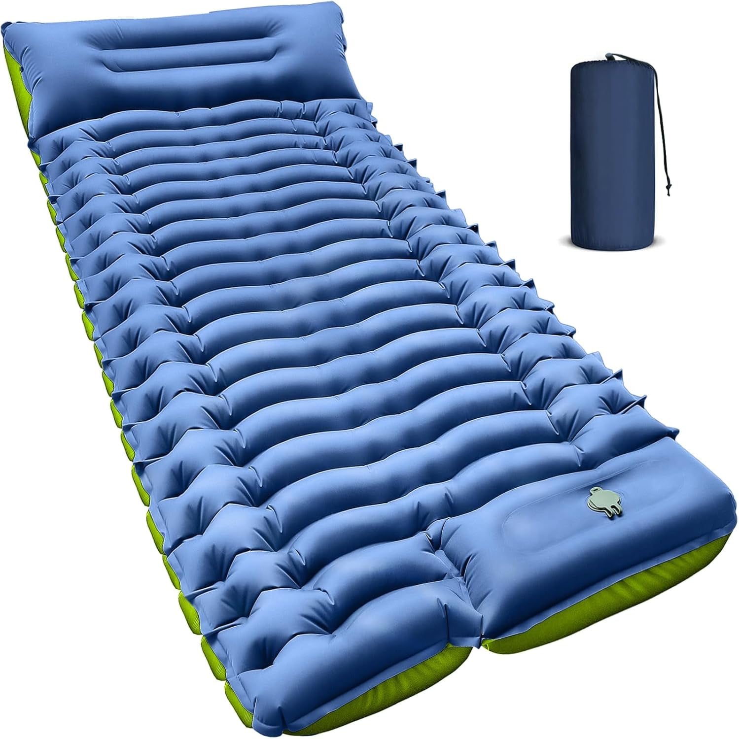 Double Sleeping Pad - Self Inflating 4" Extra-Thick for 2 Person with ...