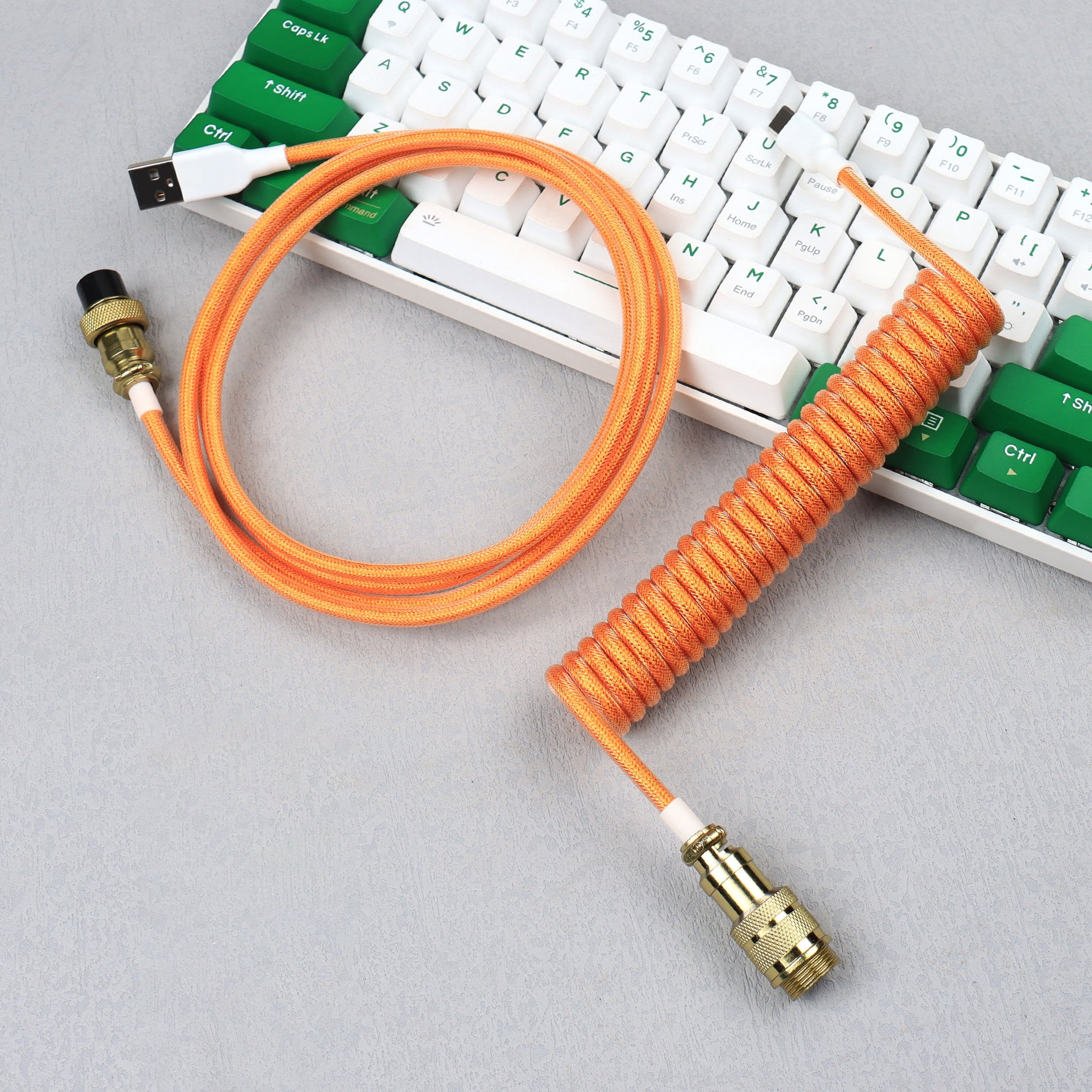 Double Sleeved Paracord Nylon Usb c Coiled Cable Keyboard Cable Braided ...