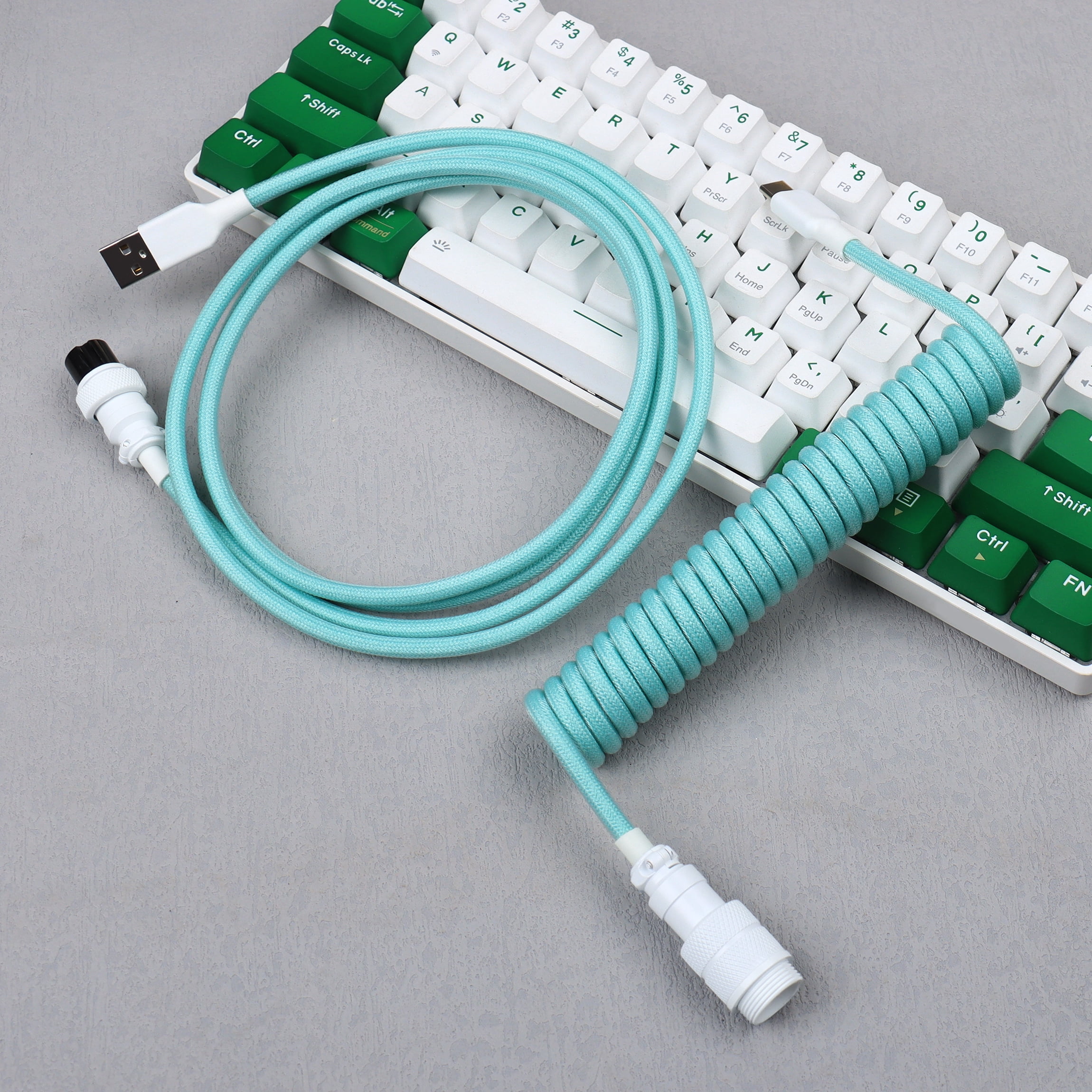 Double Sleeved Paracord Nylon Usb c Coiled Cable Keyboard Cable Braided ...
