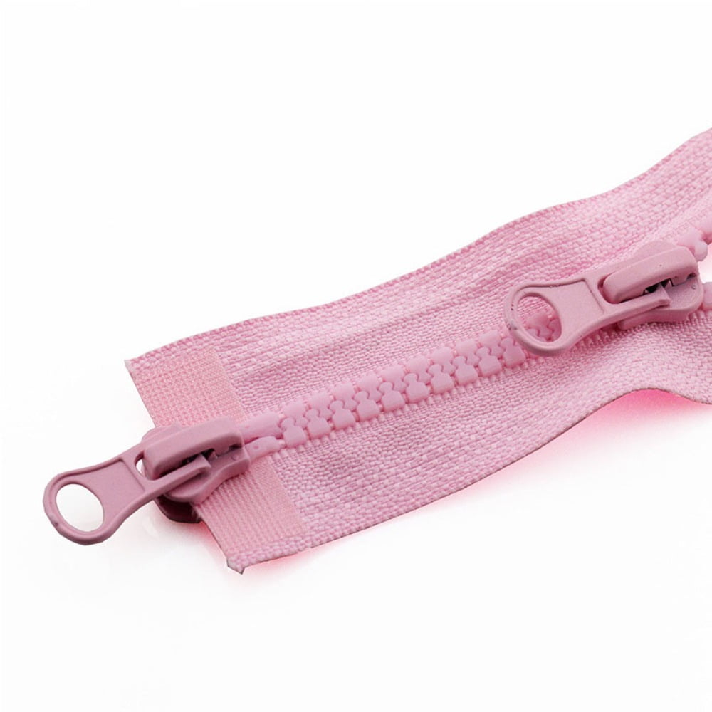 Double Slider #5 Open End Resin Zipper Jacket Long Zips Two Way Chunky ...