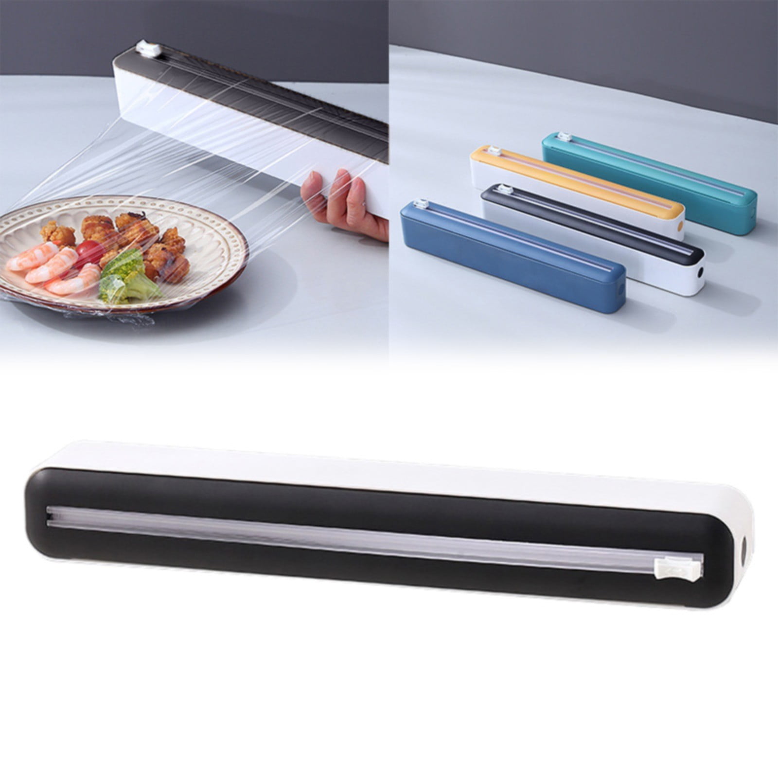 Double Sliding Blade Cling Film Cutter Black - Walmart.com