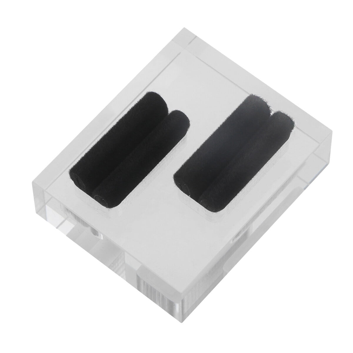 Double Slots Acrylic Ring Display Stand Square Jewelry Display ...