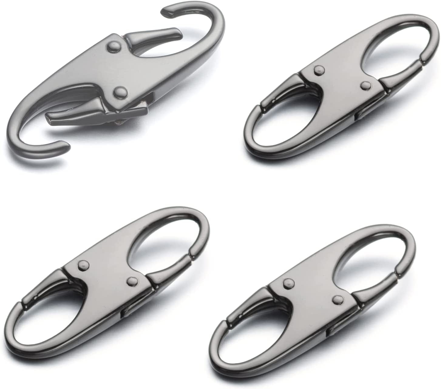 Double Small Carabiner Clips - Theft Deterrent - Holding Zipper Closed ...