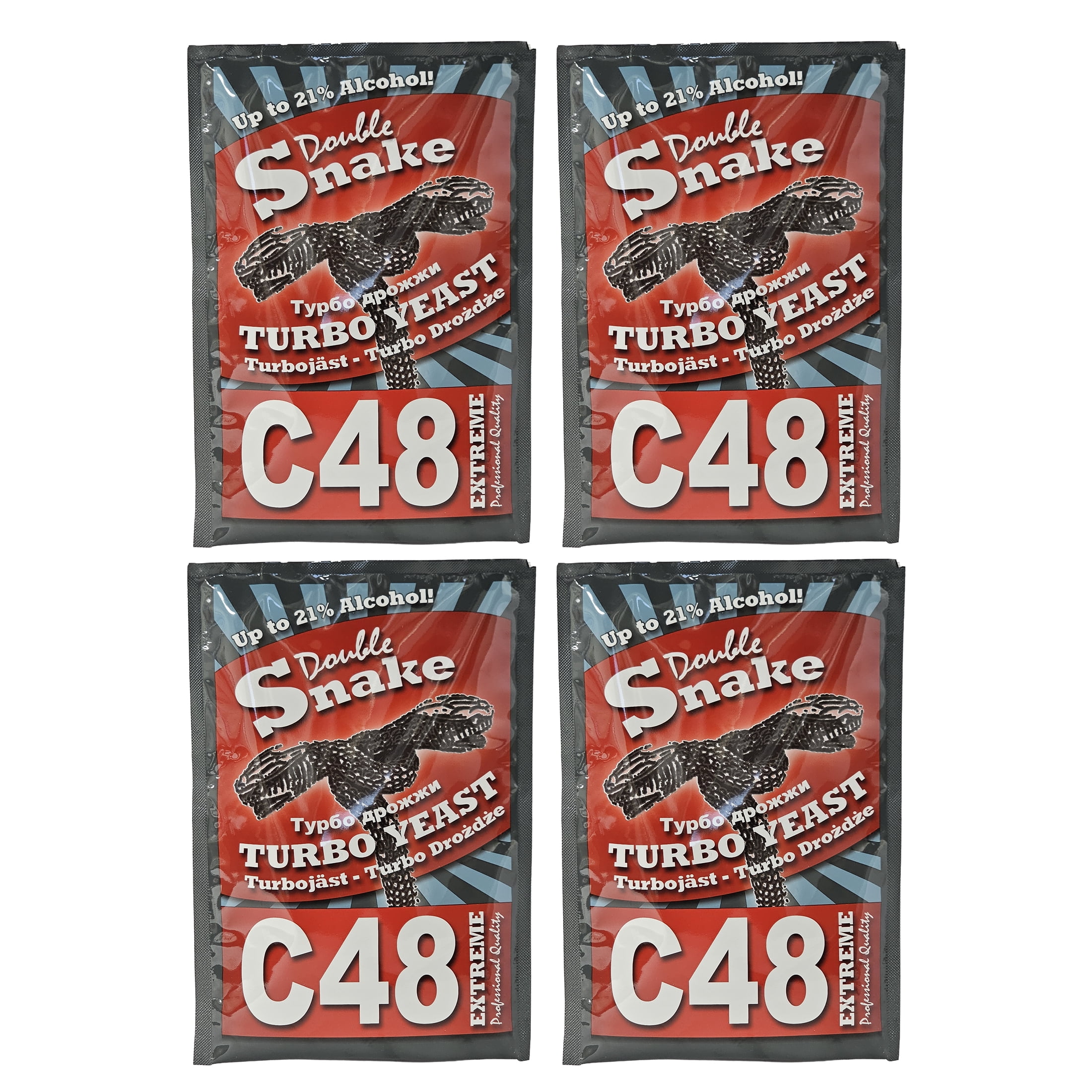 Double Snake Turbo Yeast C48 Extreme Professional Quality 130g (4 Pack ...