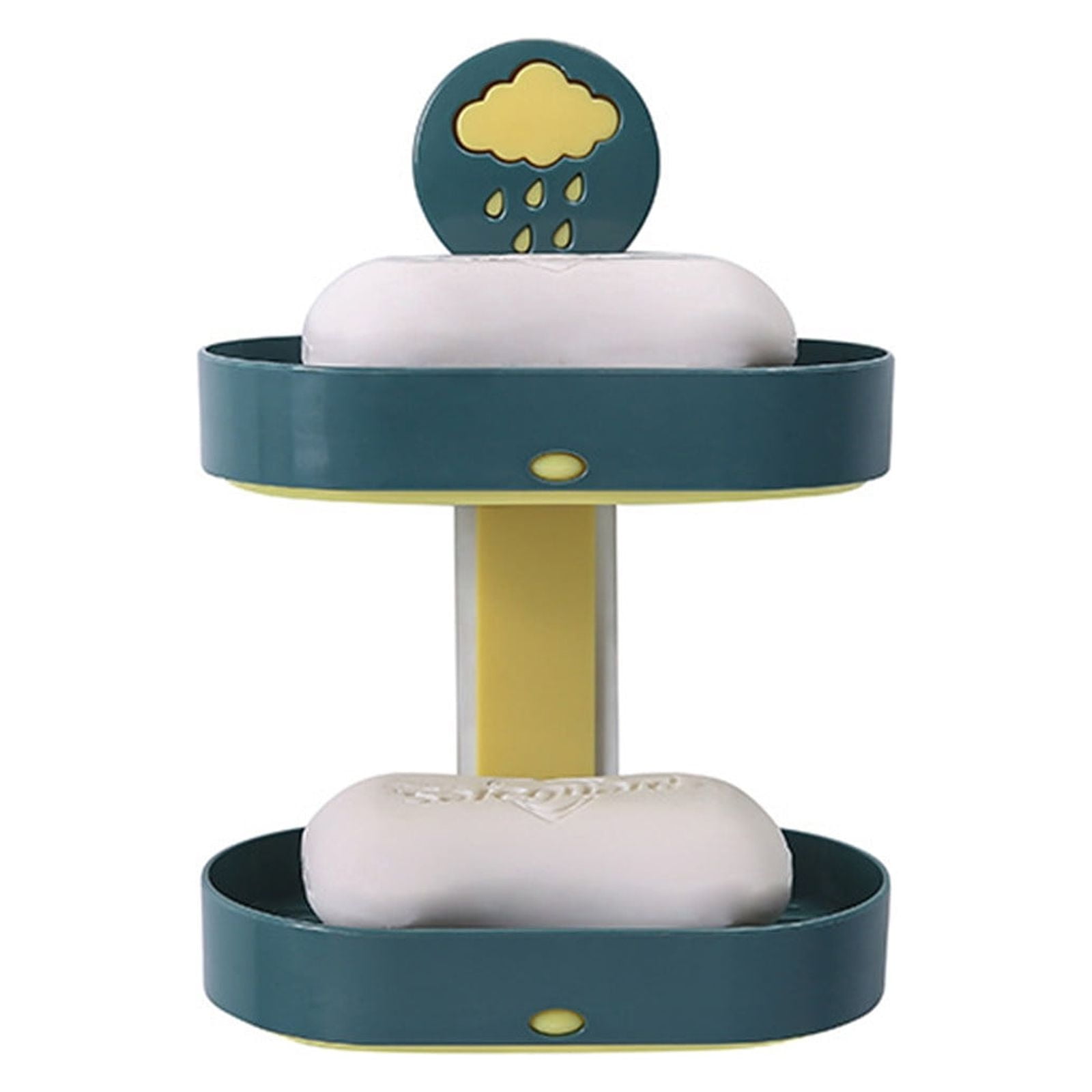 Double Soap Rack Bathroom Drain Soap Box Suction Cup Soap Rack Wall ...