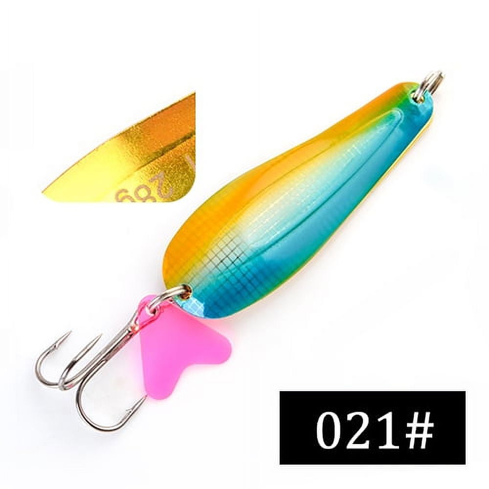 Double Spoon Lure Metal Fishing Lures 24g 28g 35g With Treble Hook Pike ...