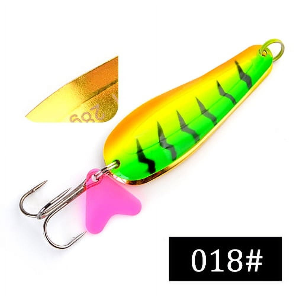 Double Spoon Lure Metal Fishing Lures 24g 28g 35g With Treble Hook Pike ...