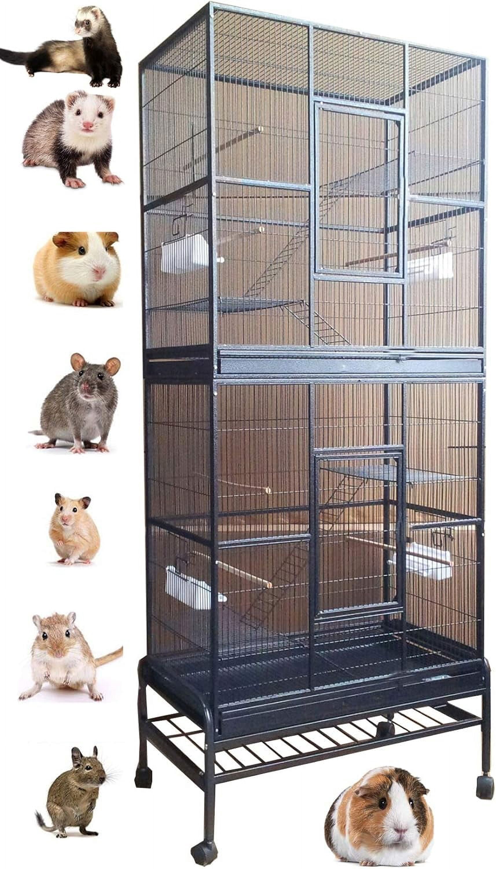 Double Stackable Wrought Iron Chew-Proof Ferret Chinchilla Sugar Glider ...