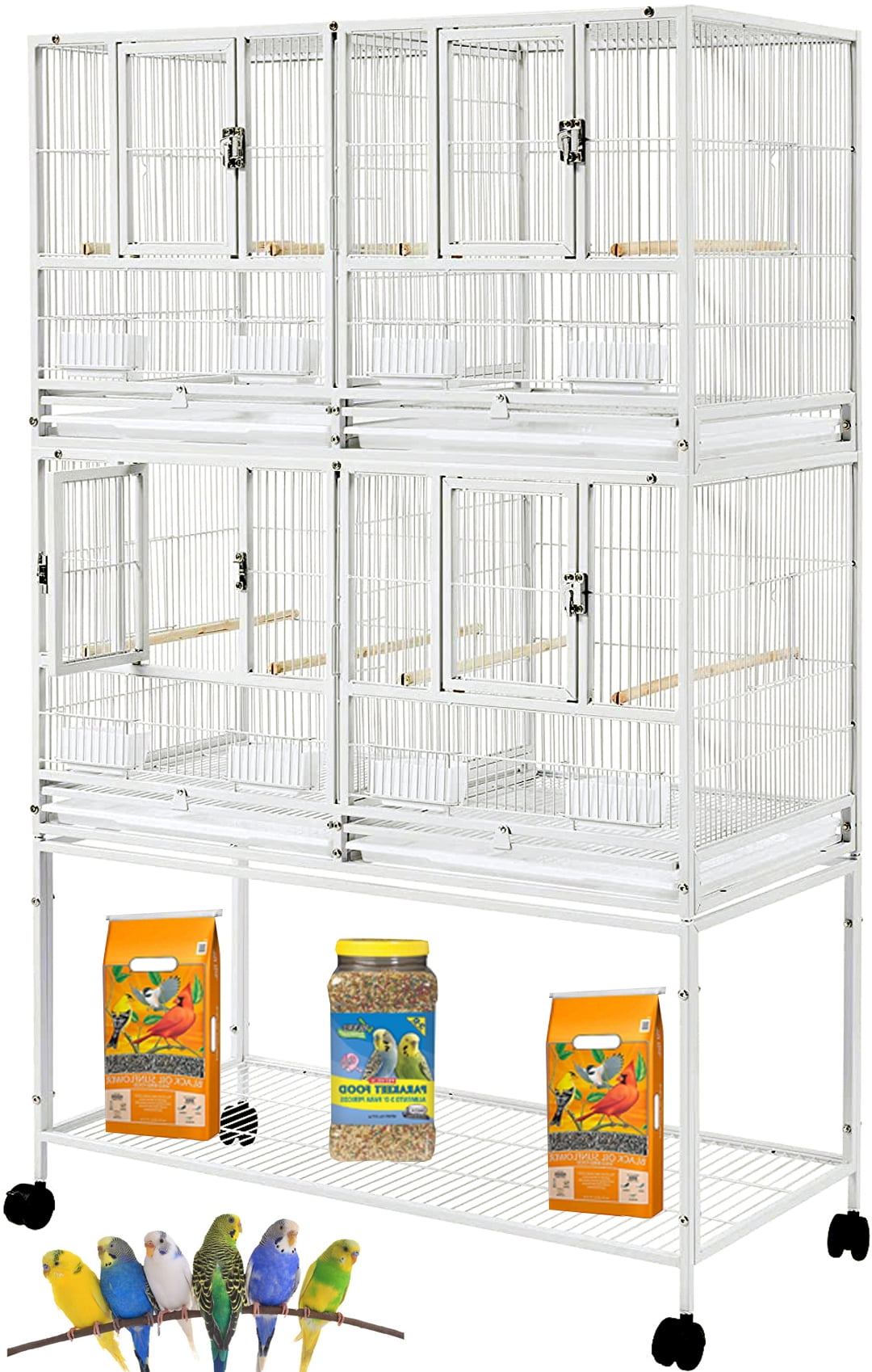 Double Stacker With Center Divider Breeder Breeding Bird Flight Rolling ...