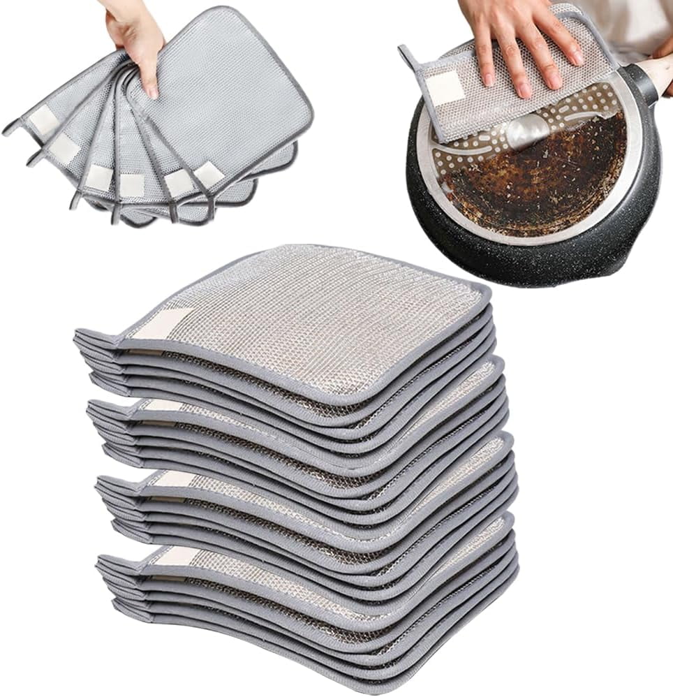 Double Stainless Steel Scrubber, 2025 New Multipurpose Wire Dishwashing ...