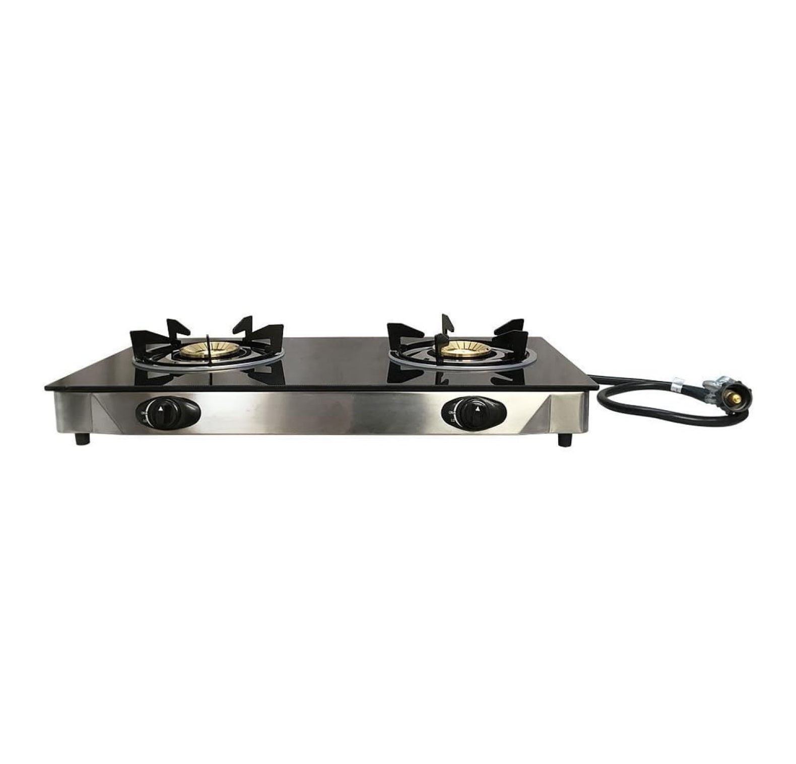Double Steel Portable 2 Dual Burner Stove Range Propane Gas BBQ ...