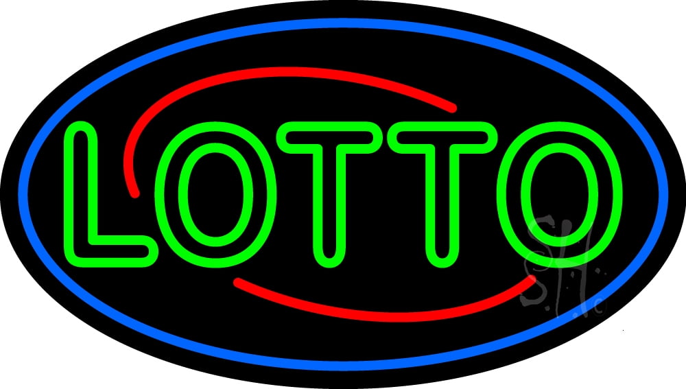 Double Stroke Lotto LED Neon Sign 20 x 37 - inches, Black Square Cut ...