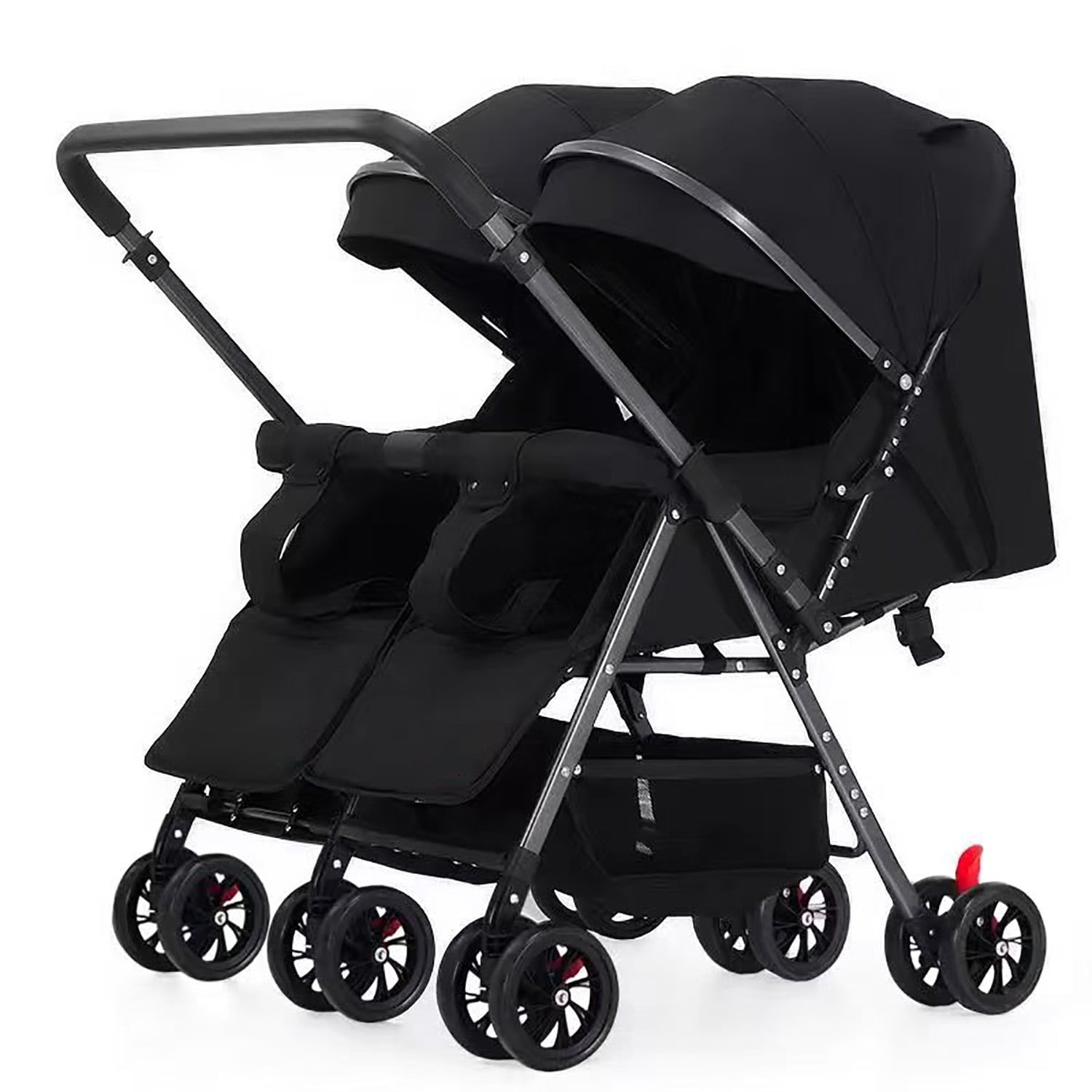 Double Stroller, Lightweight Twin Stroller with Reversible Push Handles ...