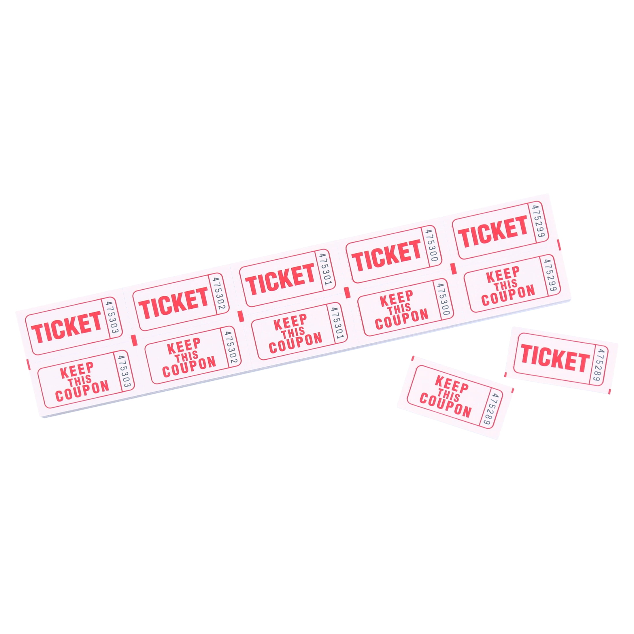 Regent Products Double Stub Raffle Tickets, 200 Count, Color Varies ...
