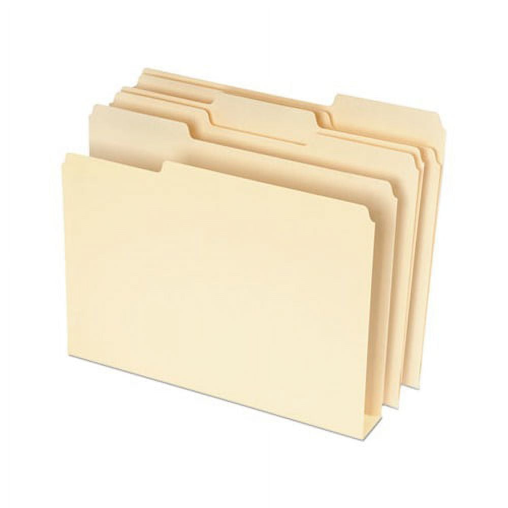 Double Stuff File Folders 1/3-Cut Tabs, Letter Size, Manila, 50/Pack ...