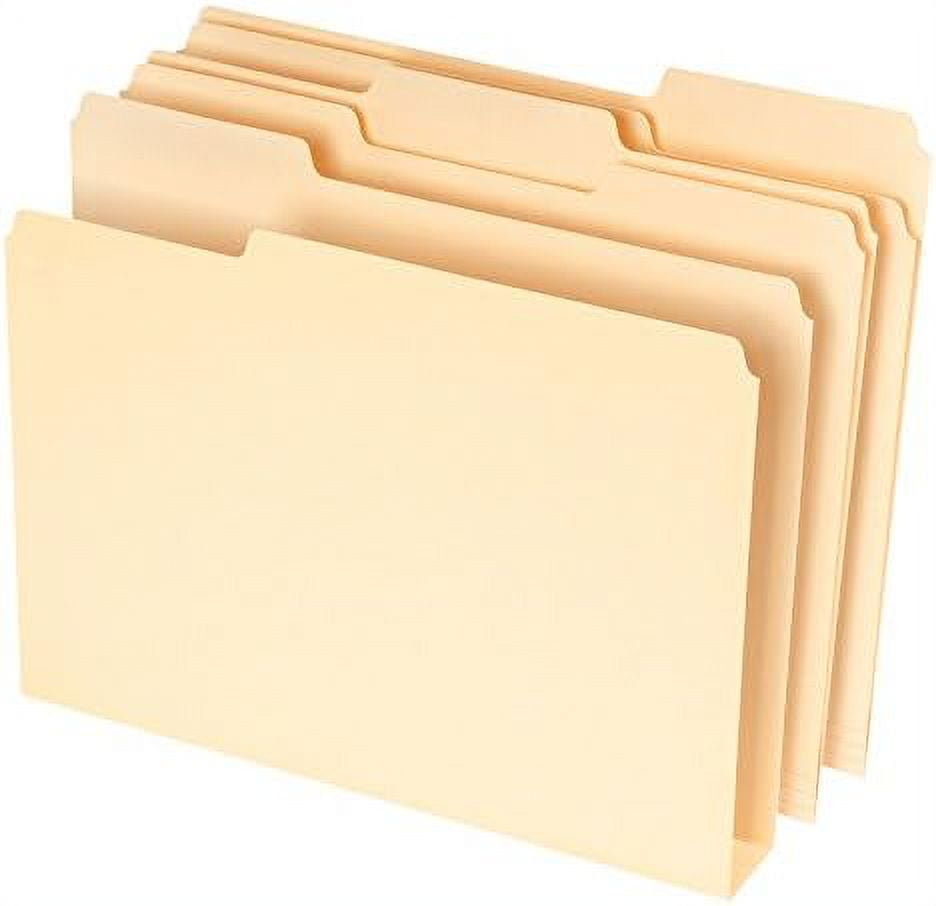 Double Stuff File Folders, Letter Size, Manila, 50 per Box (54459EE ...
