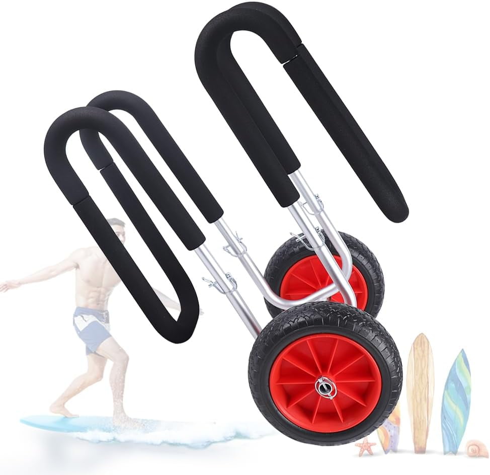 Double Surfboard Transport Cart Stand Up Paddle Board and Surfboard ...
