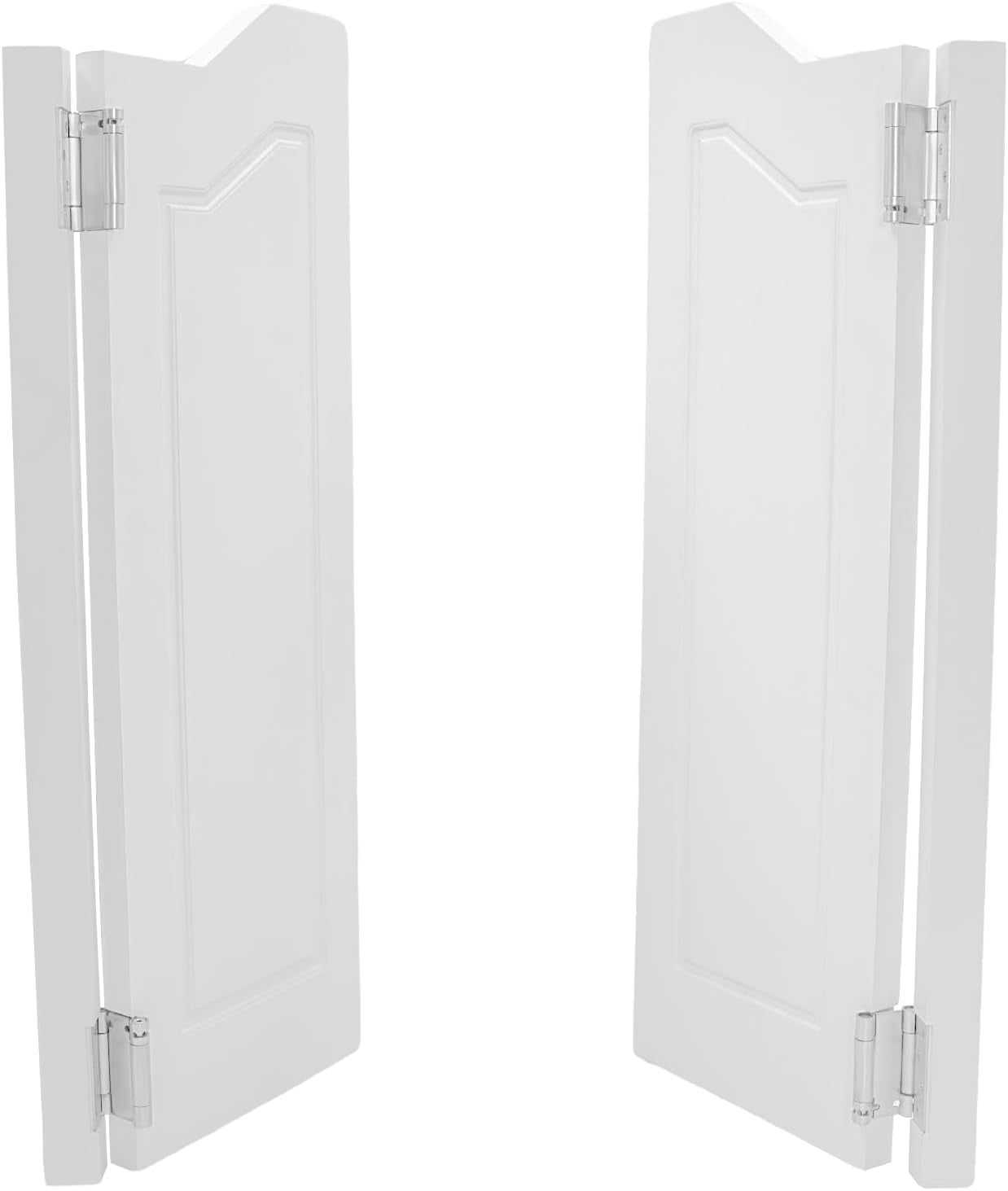 Double Swinging Door, White Wood Cafe Door Swing Saloon Doors with ...