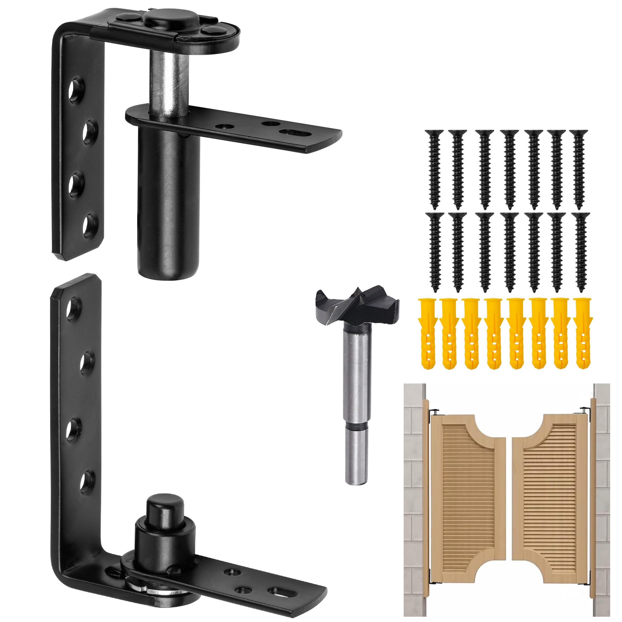 Double Swinging Saloon Door Hinges, Self-Return, 304 Stainless Steel ...