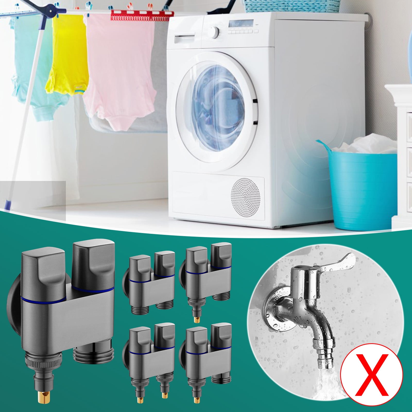 Double Switch Shower Valve, Angle Water Control, Adjustable Diverter ...