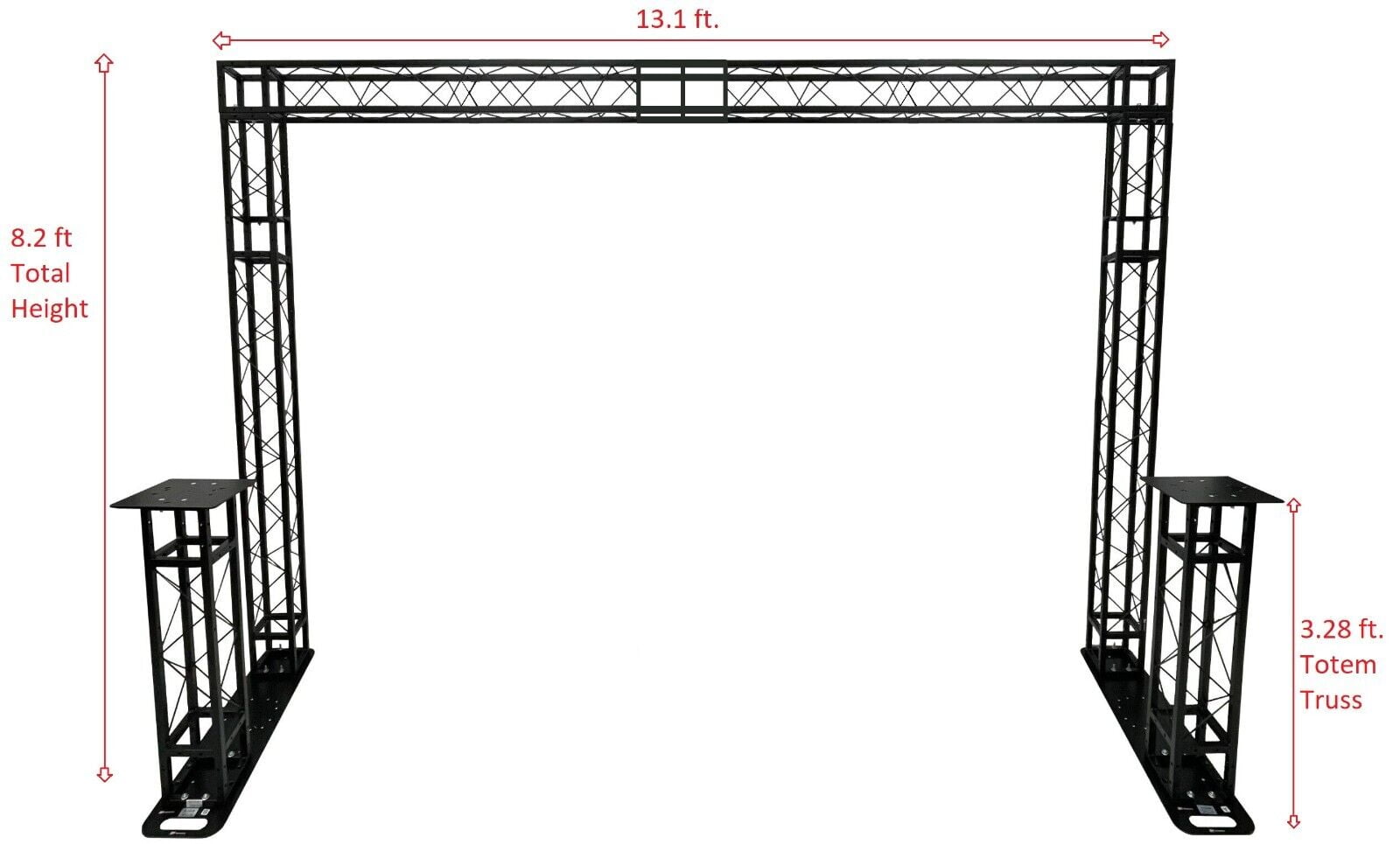 TRUSS ARCH KIT 8 FT Height Mobile Portable DJ Lighting System Metal ...